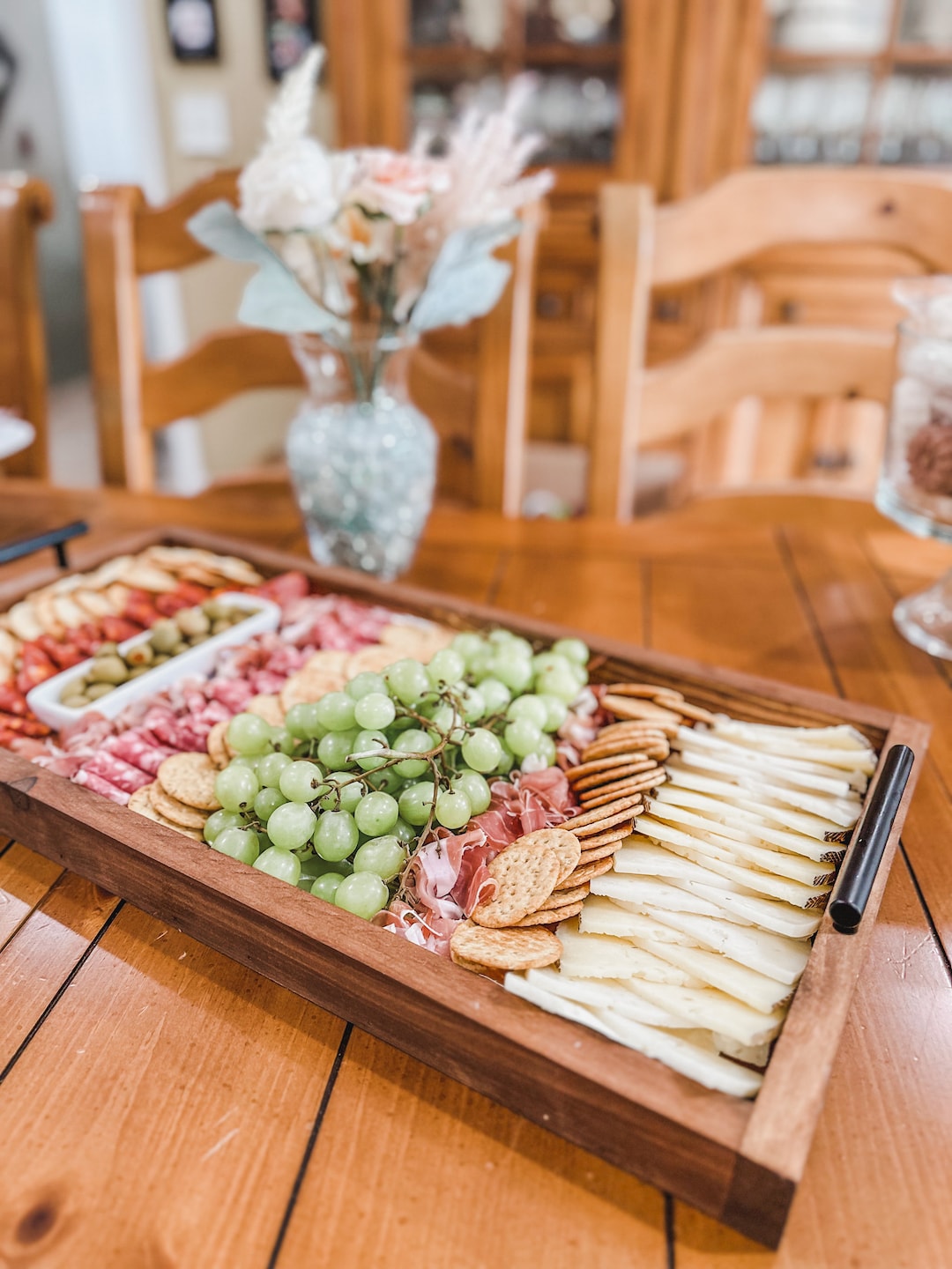 Long Charcuterie Board | Large Rustic Tray | Extra Long Farm Decor Tray ...