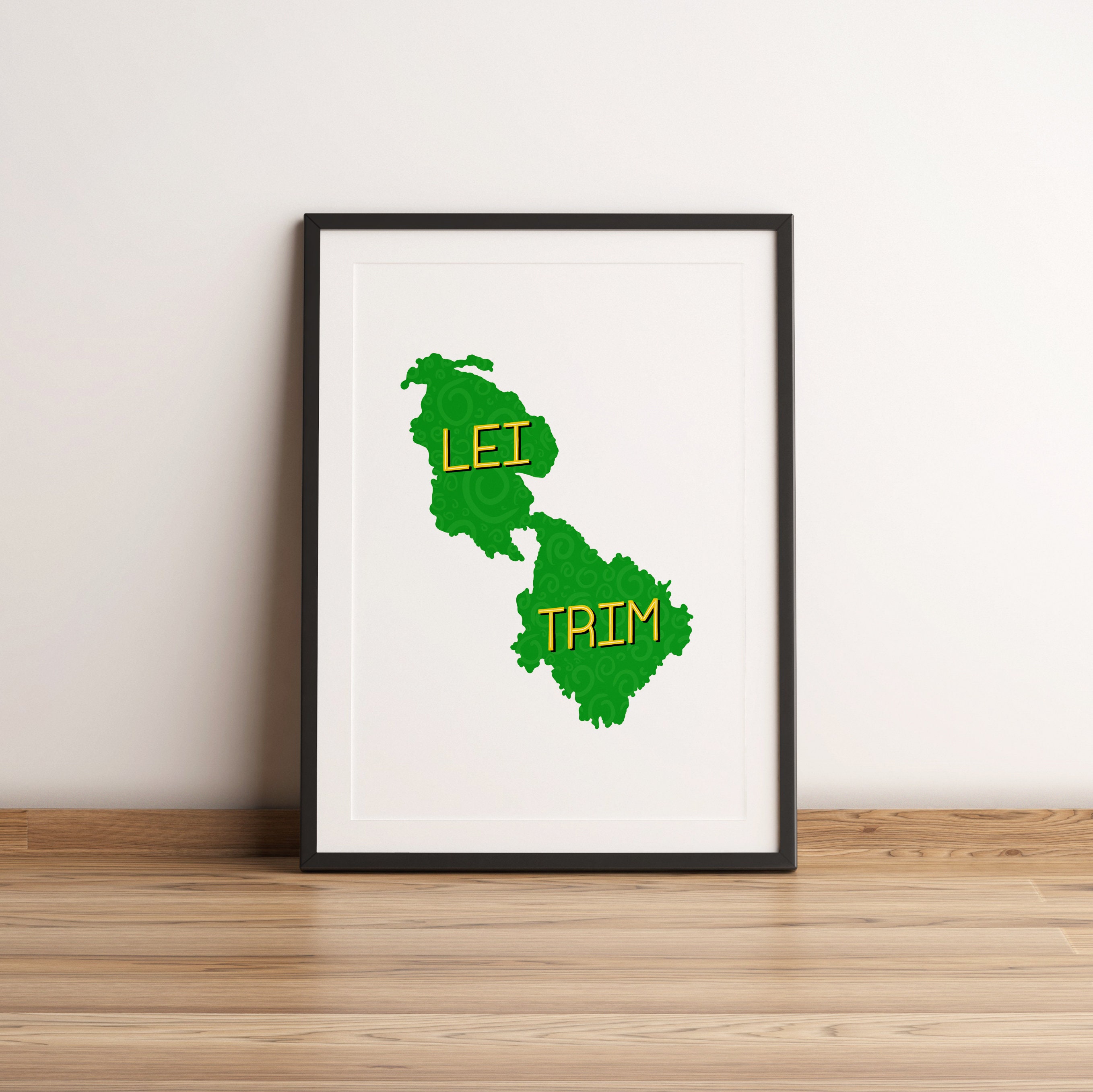 Map of County Leitrim Ireland Map Wall Art Home Decor | Etsy