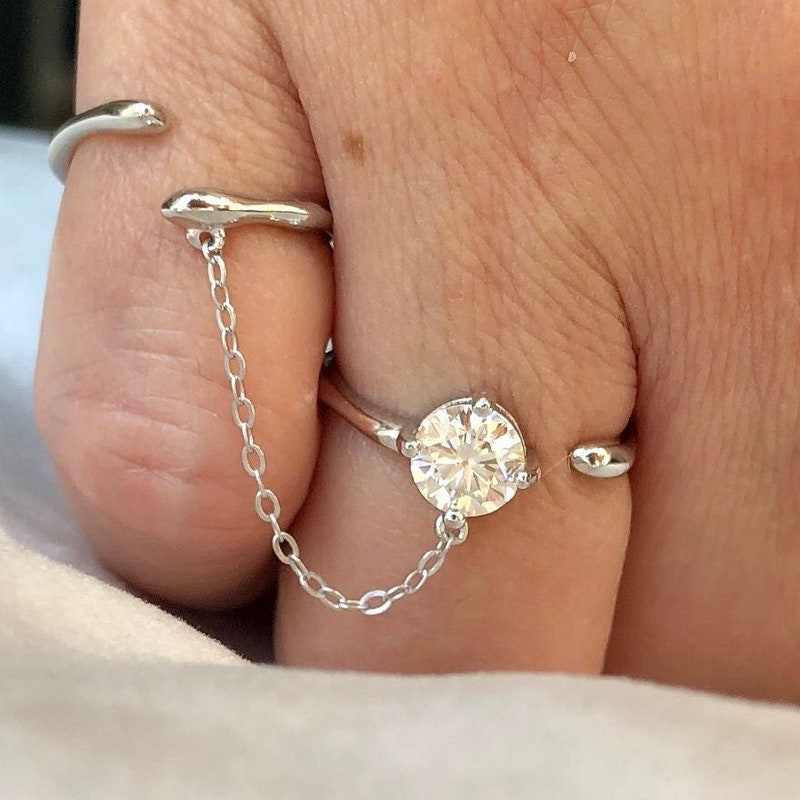 Double Ring Chain - Etsy