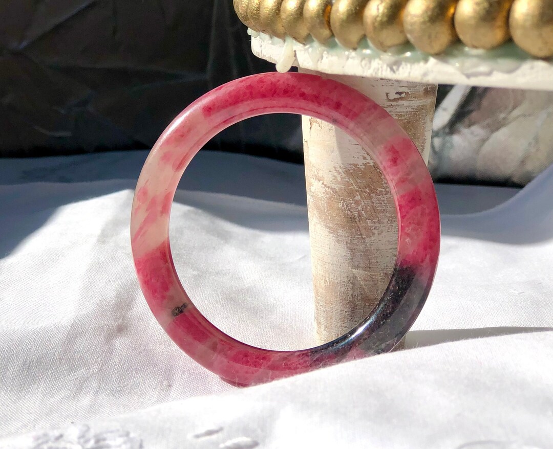 Rhodonite Icy Vermilion Jade RARE Pink Black Translucent Crystal ...