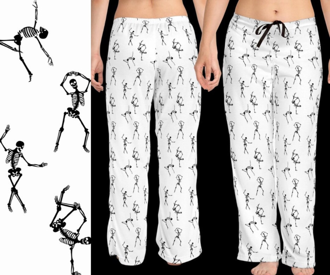 Pj's Skeletons Pants Pjs Dancing Skeleton Funny Sweatpants Halloween Pajama Pants - Etsy