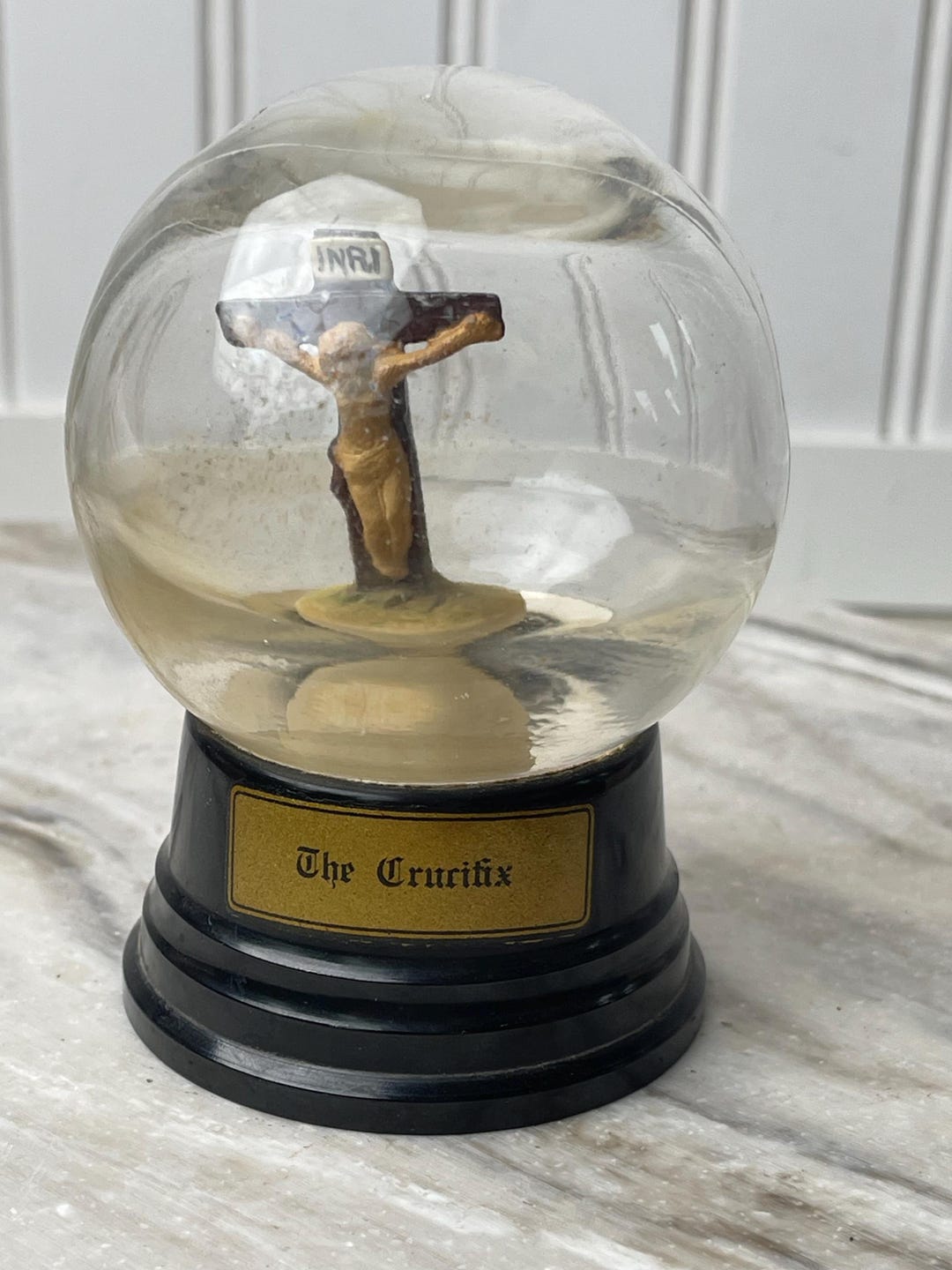 Vintage Religious Crucifixion Snow Globe - Jesus on the Cross Gift ...