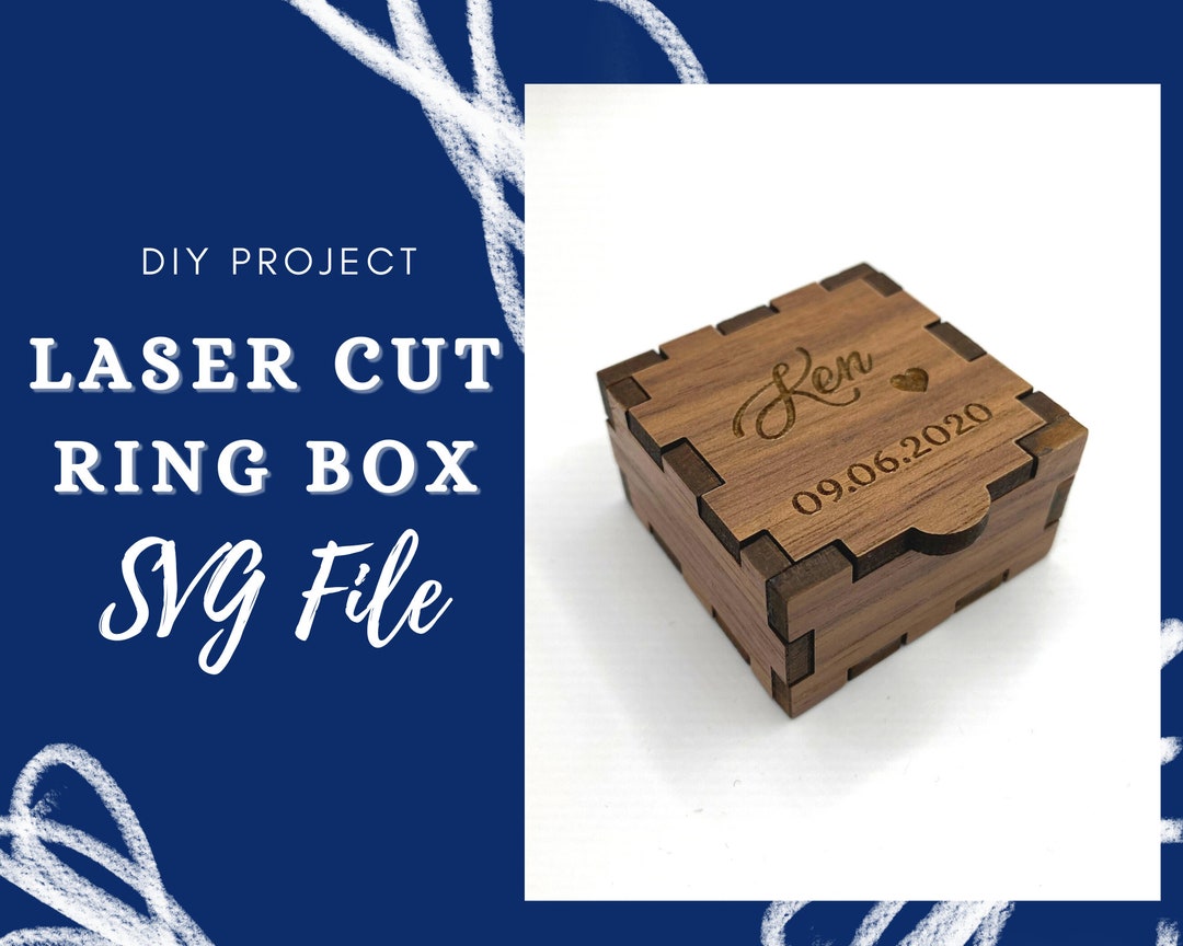 Laser Cut Ring Box SVG File: DIY Project, 3mm Material - Etsy