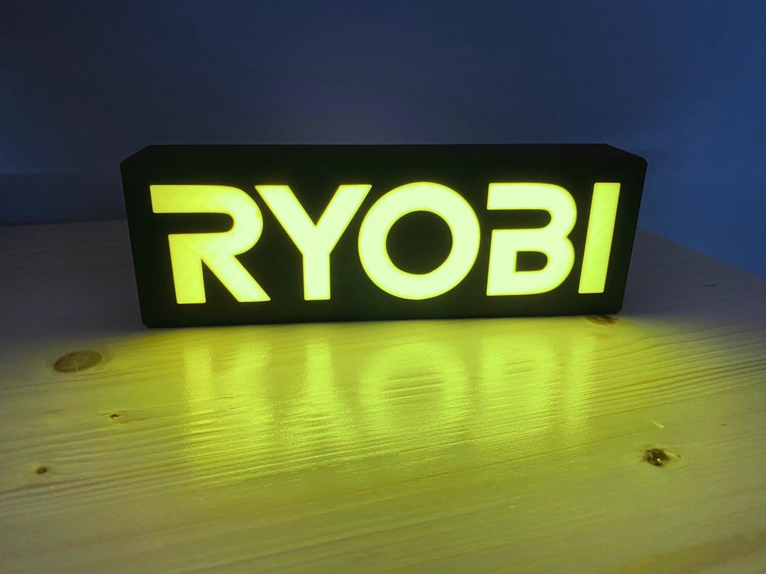 Ryobi LED Lightbox: USB Powered Garage Workshop Sign - Etsy