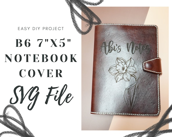 7x5 B6 Leather Notebook Cover Pattern SVG DIY | Etsy