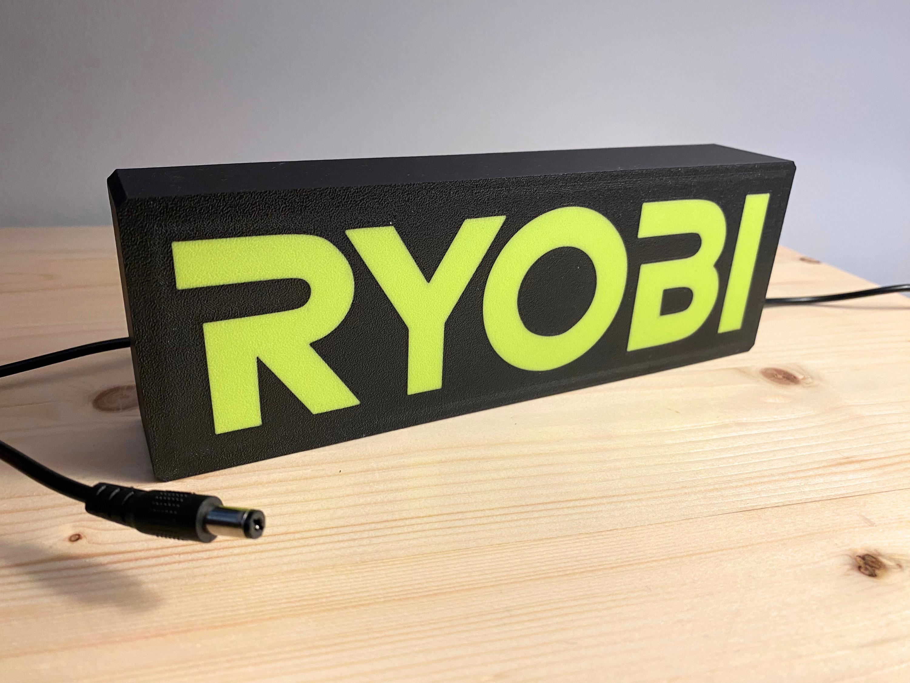 Ryobi LED Lightbox: USB Powered Garage Workshop Sign - Etsy
