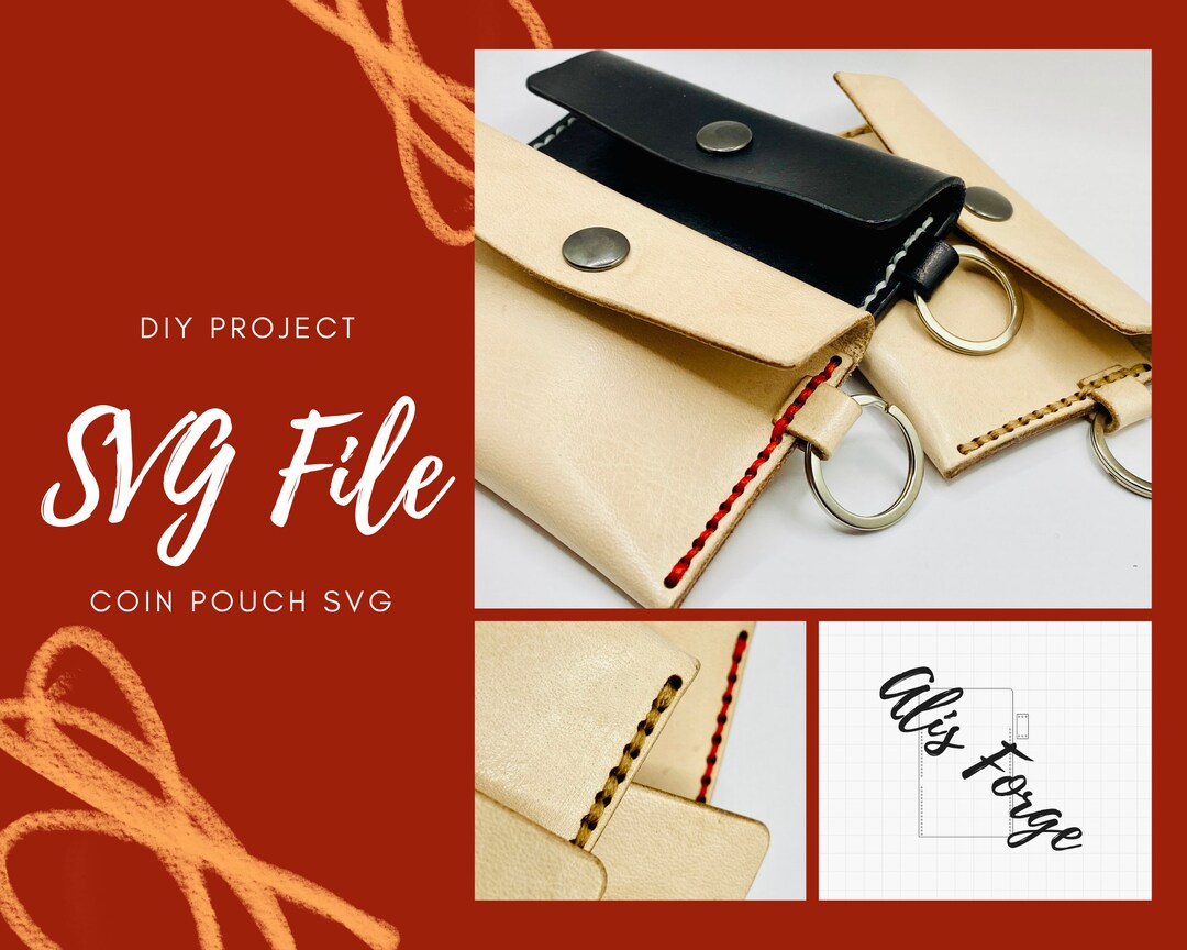 Coin Pouch/card Holder Pattern SVG File - Easy DIY Project - Cardholder ...