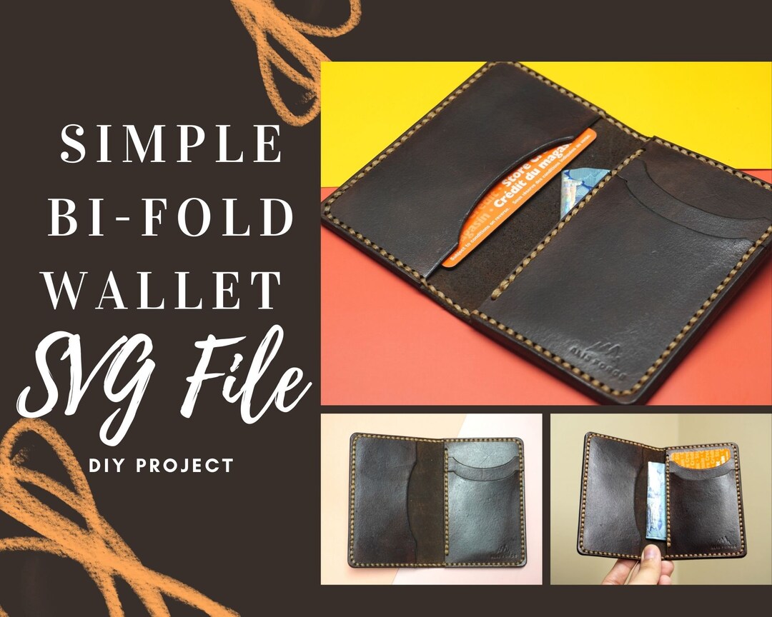 Bi-fold Wallet Pattern SVG - DIY Wallet SVG Pattern - Laser Ready ...