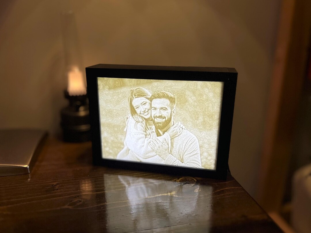 Custom Photo LED Lightbox: Personalized Lithophane Night Light - Etsy