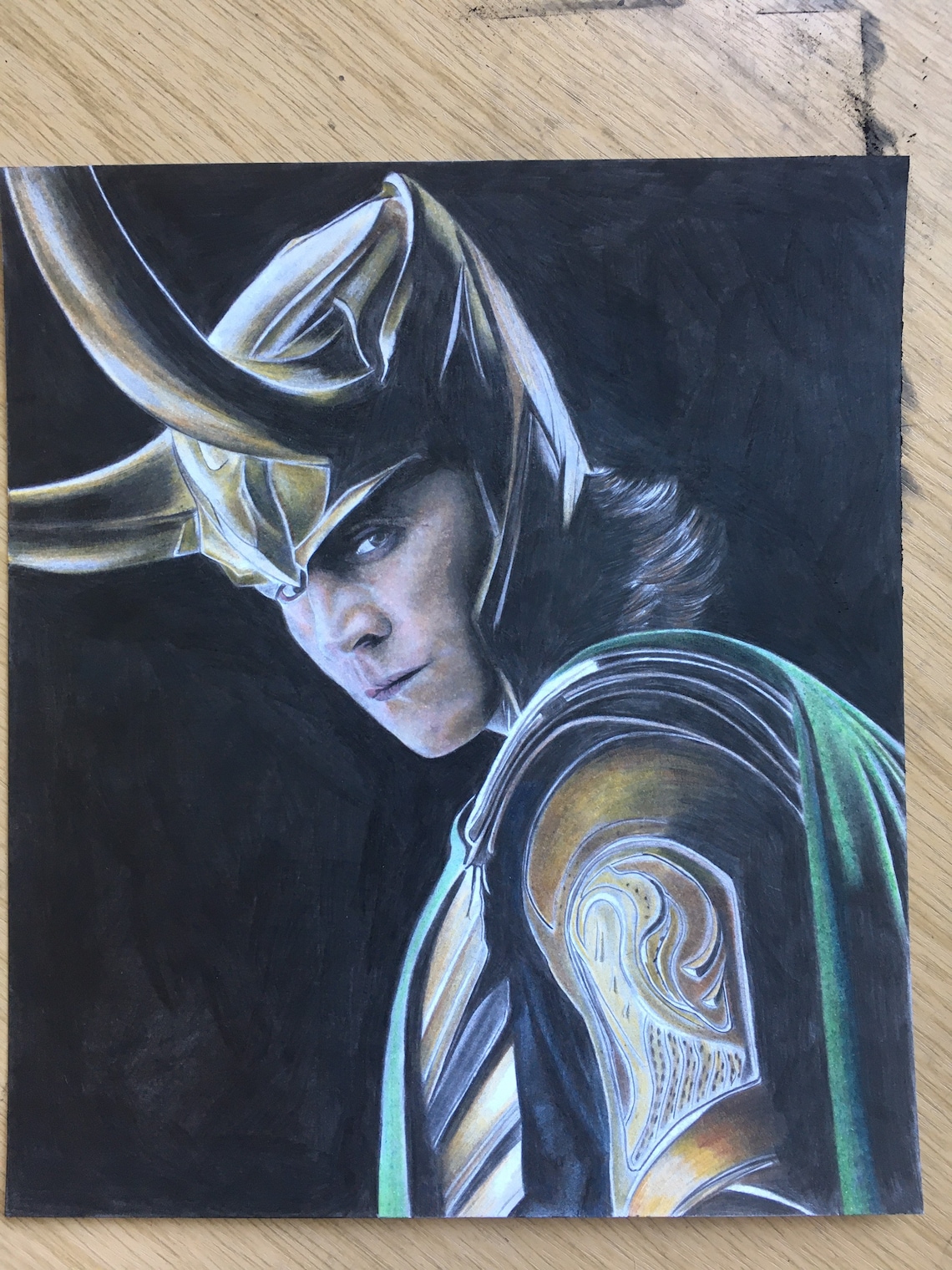 Marvel Loki drawing 1/1 original drawing of marvels god of | Etsy