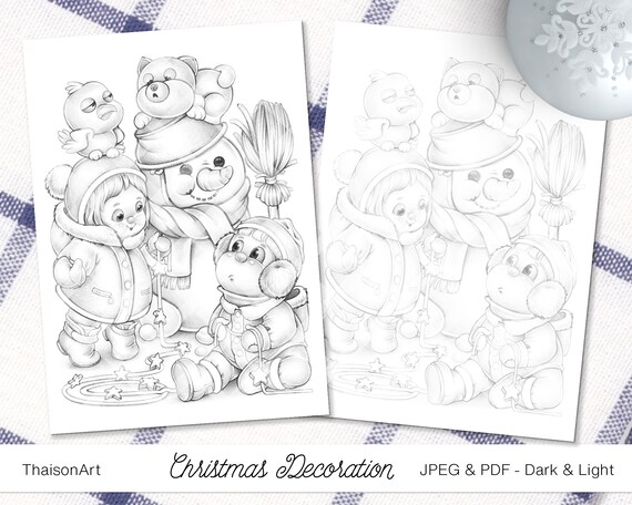 Cute Couple Christmas Coloring Pages