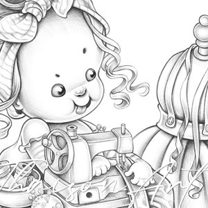 Sewing - Coloring Pages for Adults and Kids - Cute Coloring Page ...