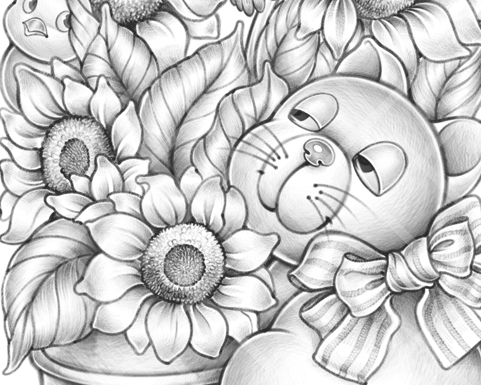 Odd Friendship Grayscale Coloring Page Printable Adult - Etsy