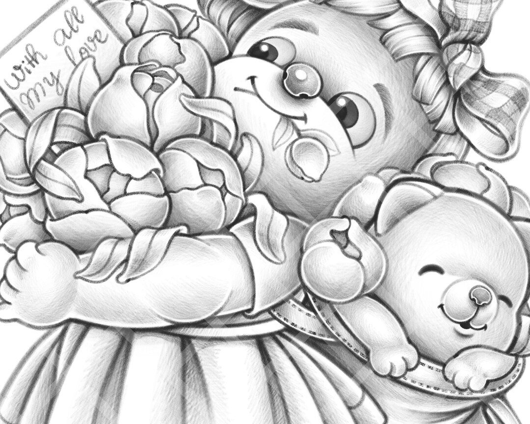 With All My Love - Kids Coloring Page Printable Adult Coloring Page ...