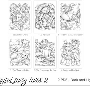 Playful Fairy Tales - Printable Coloring Book for Adults, Adult ...