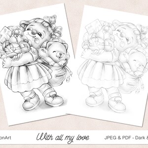 With All My Love - Kids Coloring Page Printable Adult Coloring Page ...