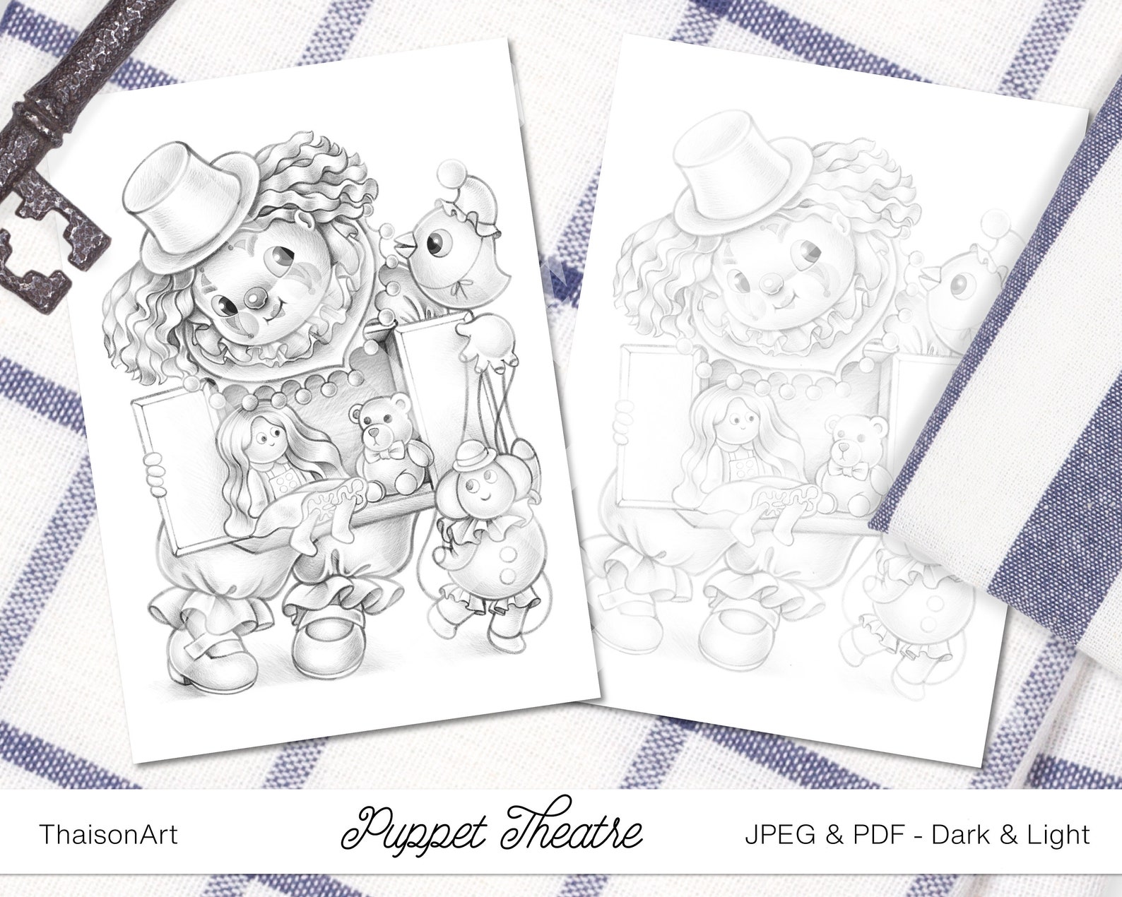 Puppet Theatre Cute Coloring Page Fairy Coloring Page PDF - Etsy Canada