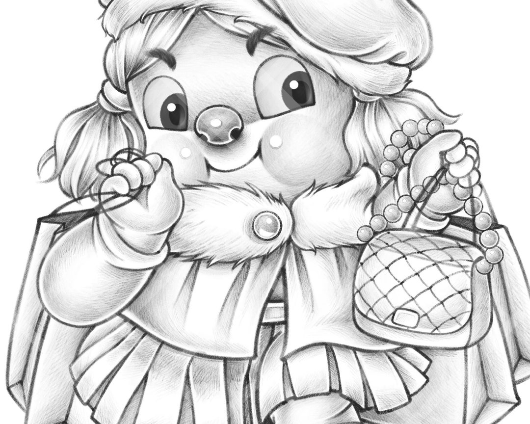 Clothes Shopping - Coloring Pages for Adults and Kids - Cute Coloring ...