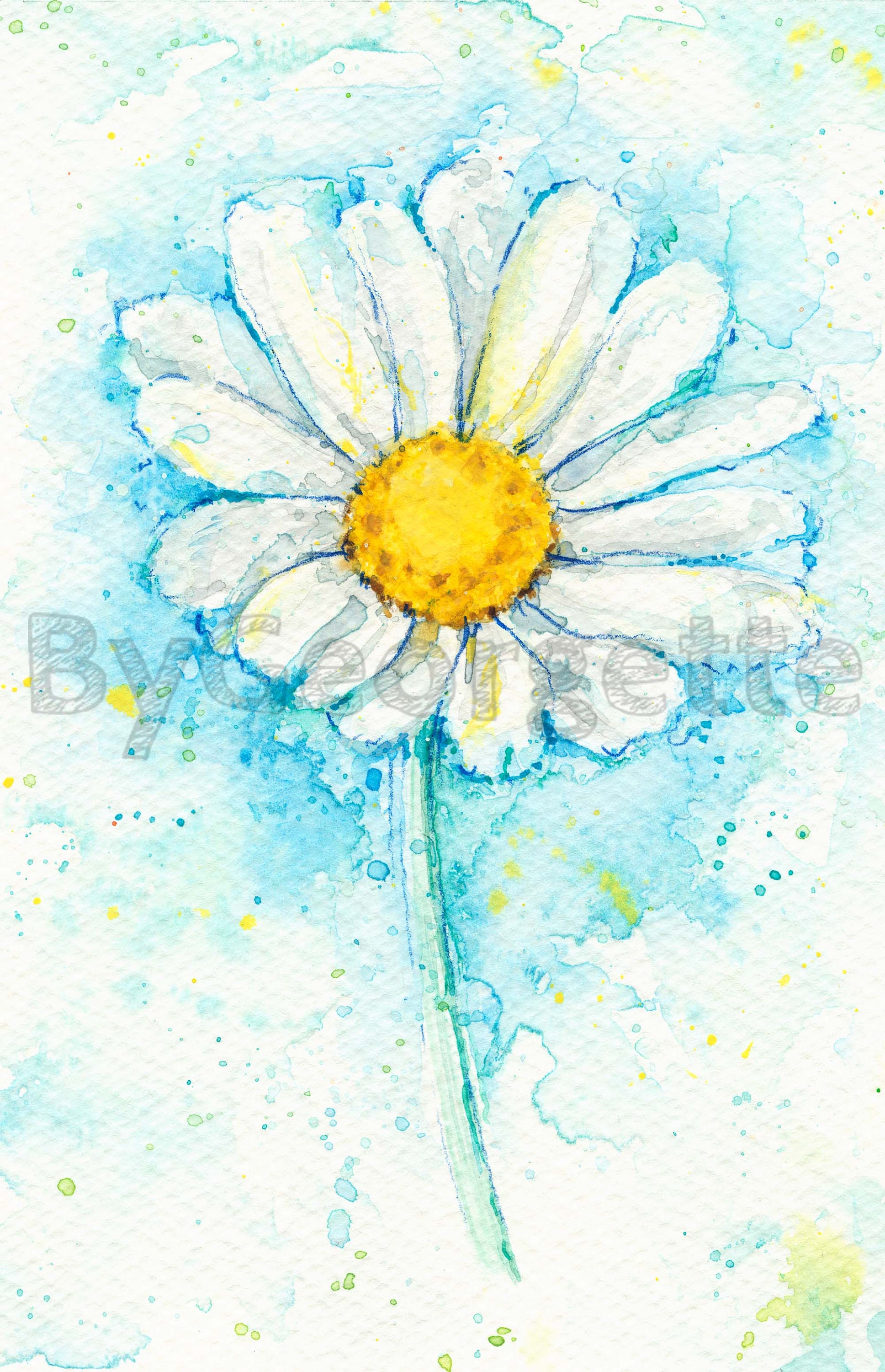 Daisy - Original Watercolour Daisy Blank Card & Envelope - Etsy