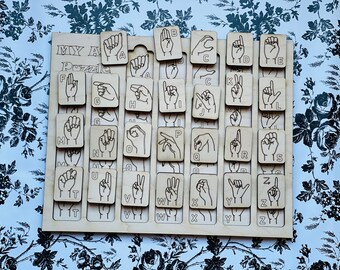 Sign Language Puzzle | Etsy