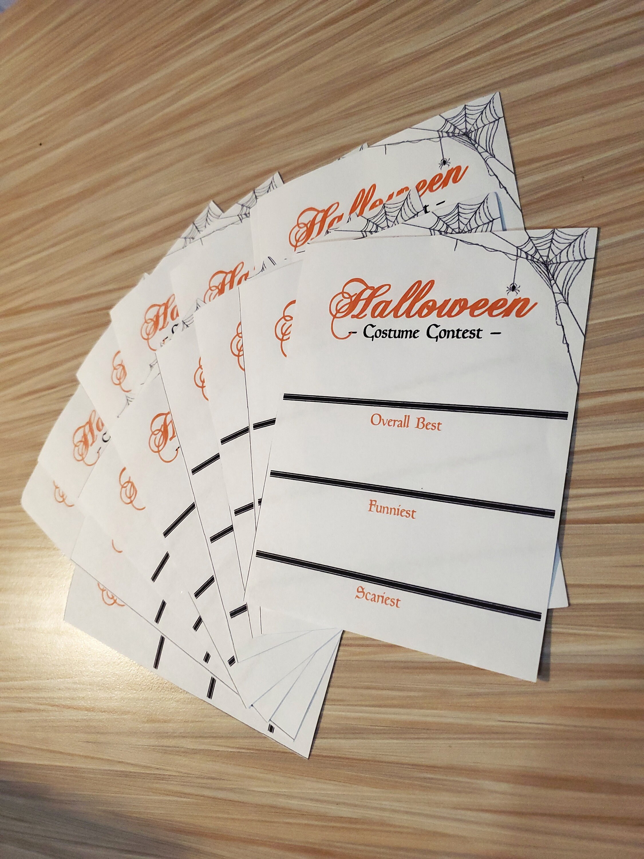 Printable Halloween Costume Contest Tickets (overall Best, Funniest ...