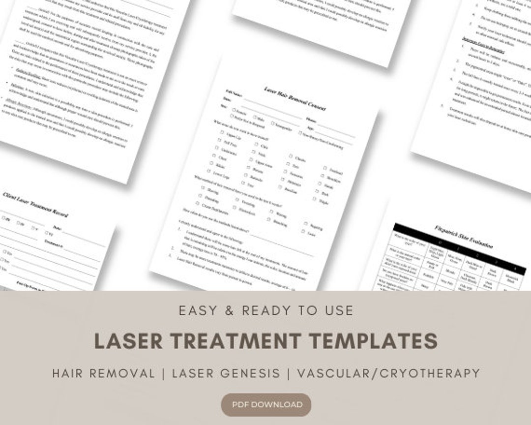 Laser Treatment Template Forms - Etsy