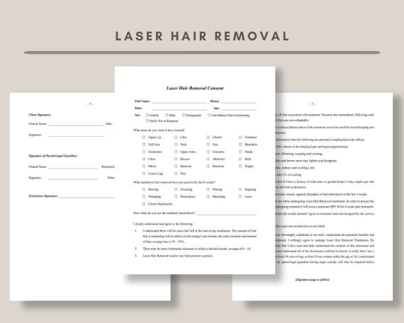 Laser Treatment Template Forms - Etsy