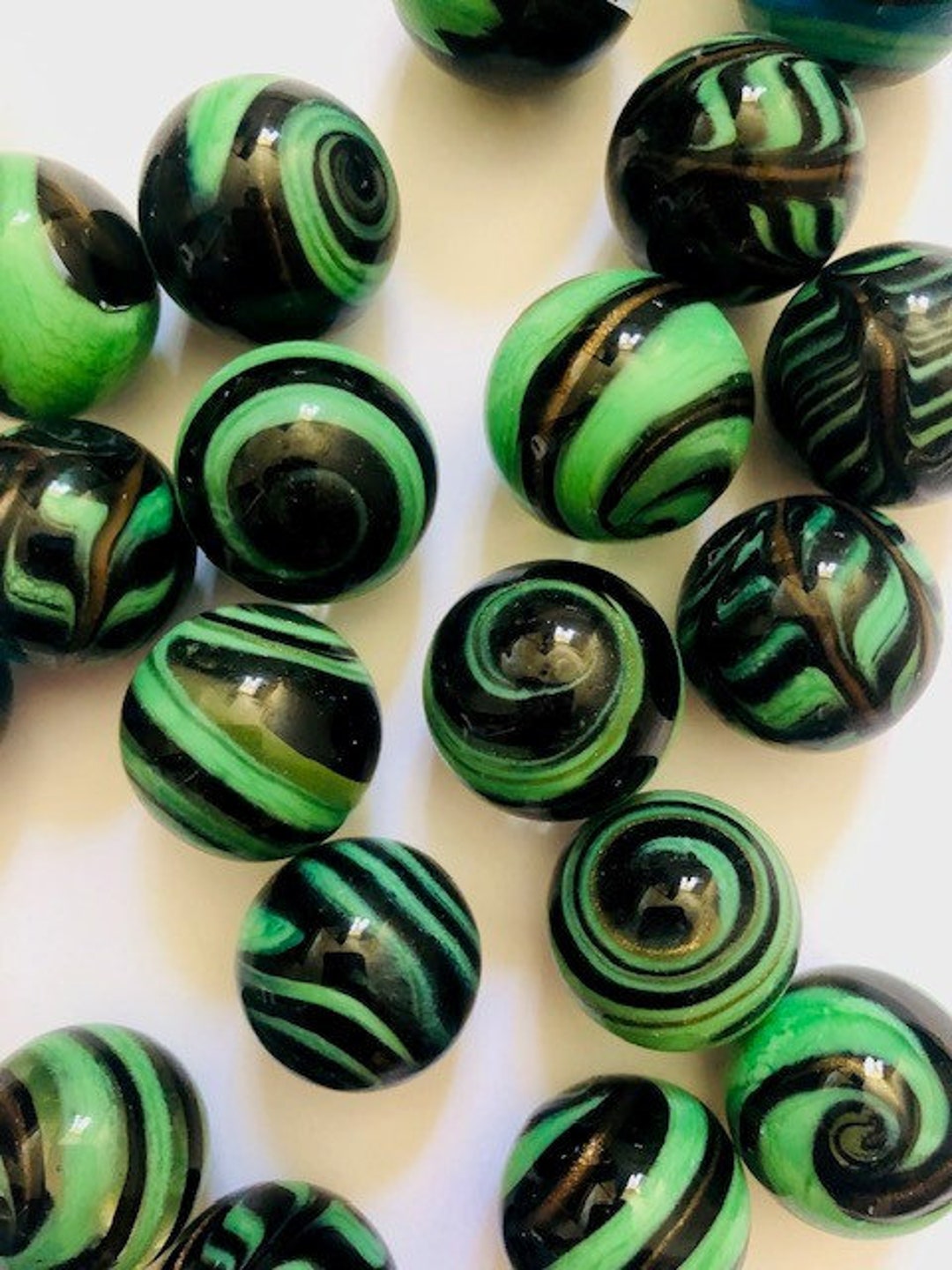 3 X 22mm "dynamite" Glass Marbles Handmade - Etsy