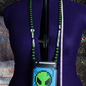 Alien in A Jar Perler Kandi Necklace alil Out of This - Etsy