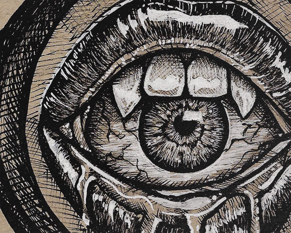 Creepy Eyes Drawing
