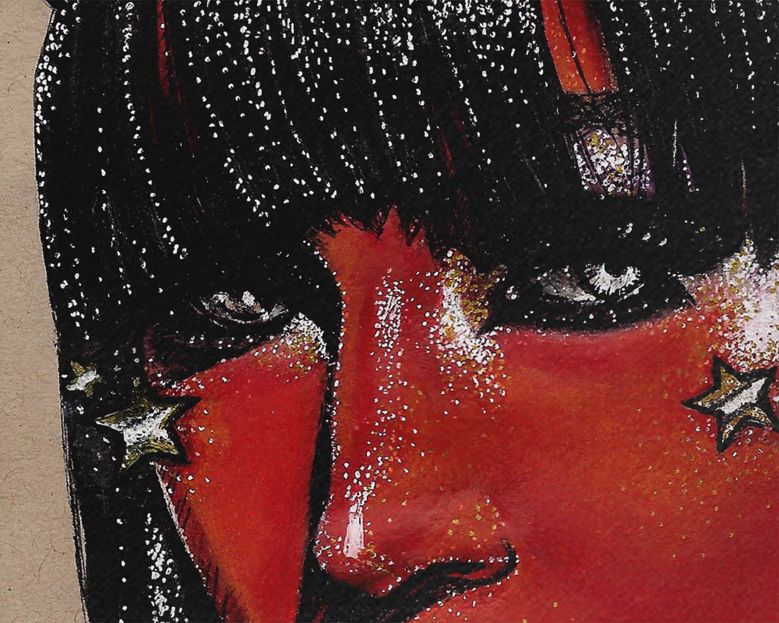 Red She Devil Art Print She Devil Portrait Devil's Bride - Etsy