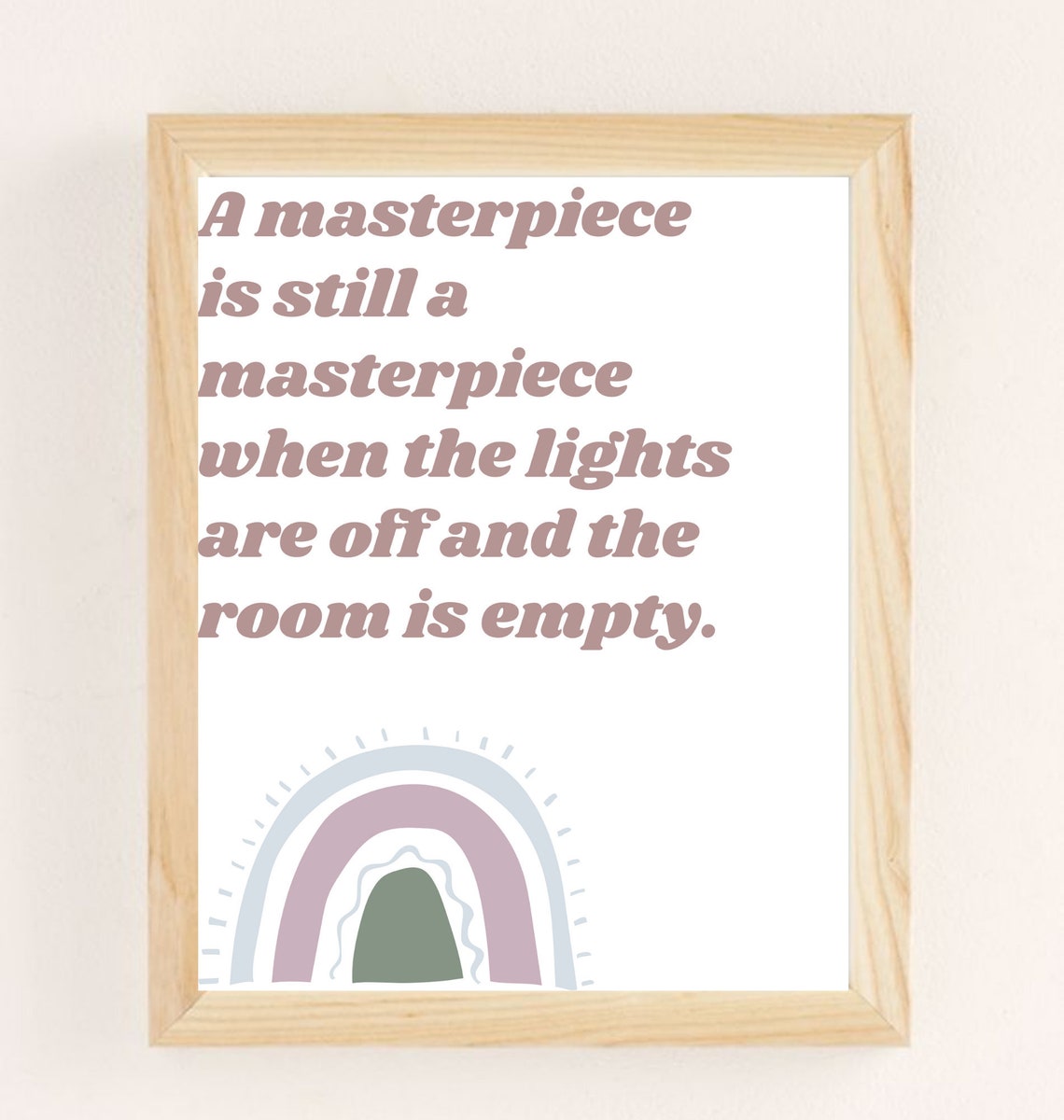 Masterpiece Quote, Inspiration Printable Wall Art Boho Neutral Warm ...