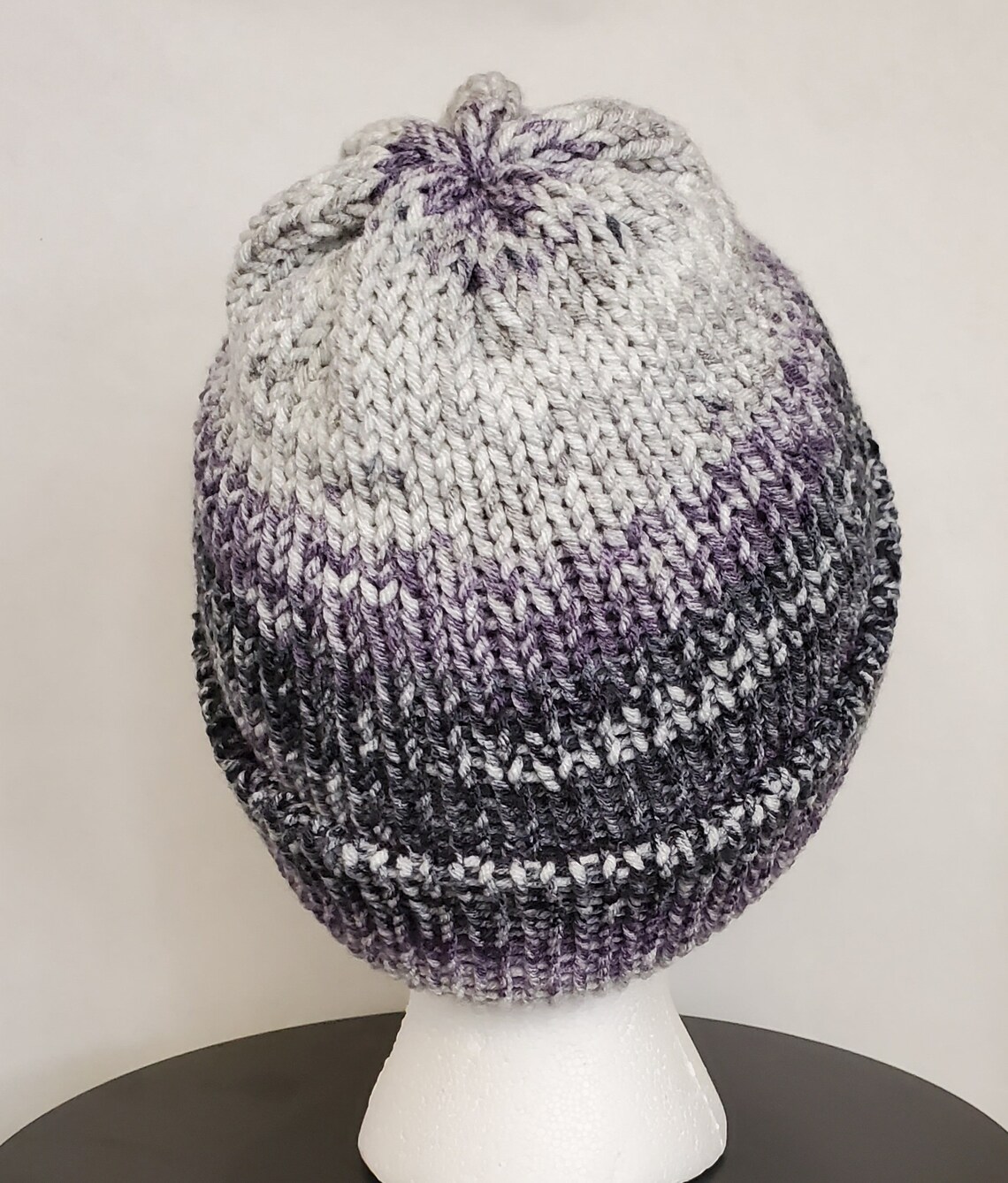 Small Winter Hat Reversible Knit Hat Unisex Beanie Slouchy Ski Hat in ...