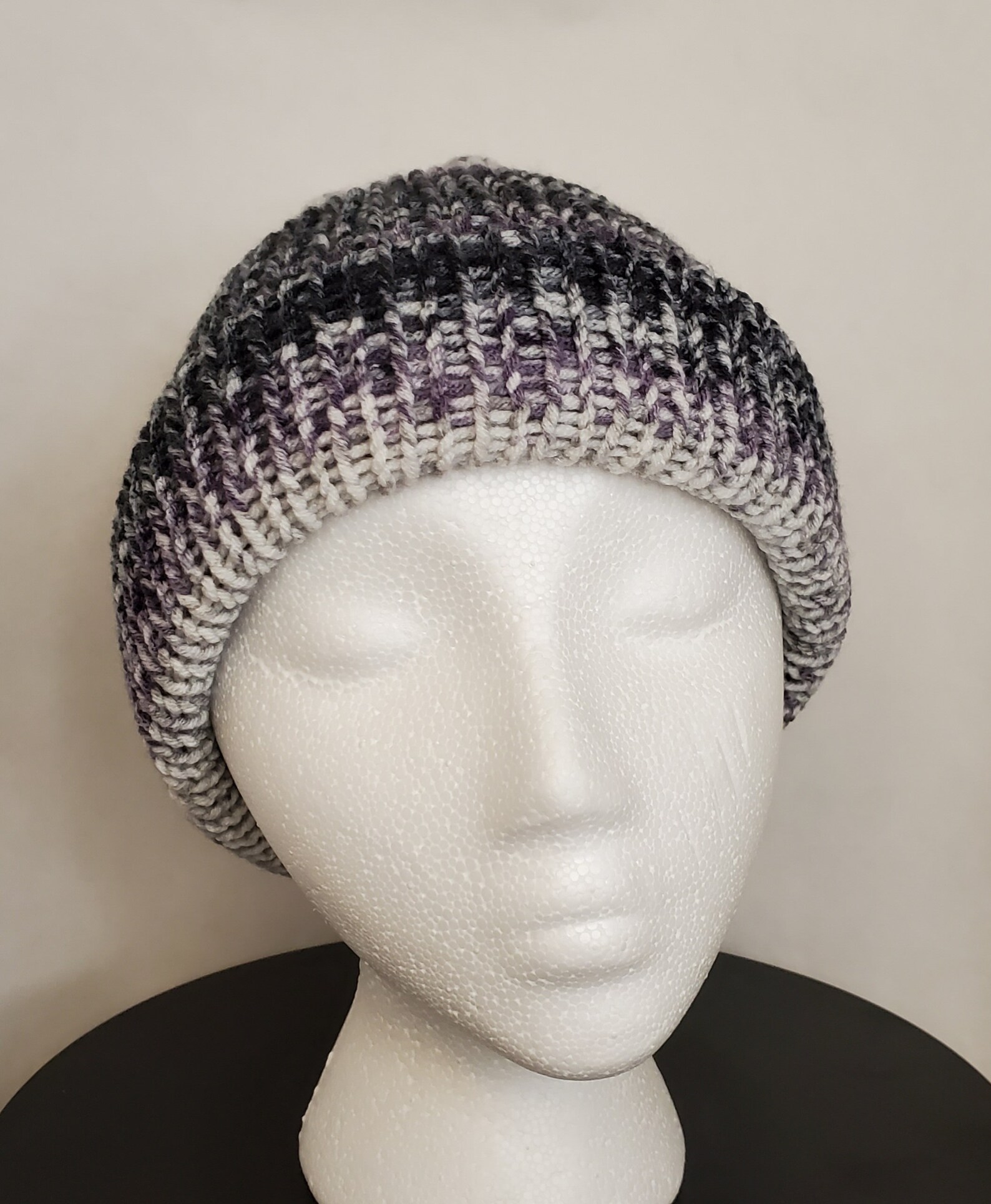 Small Winter Hat Reversible Knit Hat Unisex Beanie Slouchy Ski Hat in ...