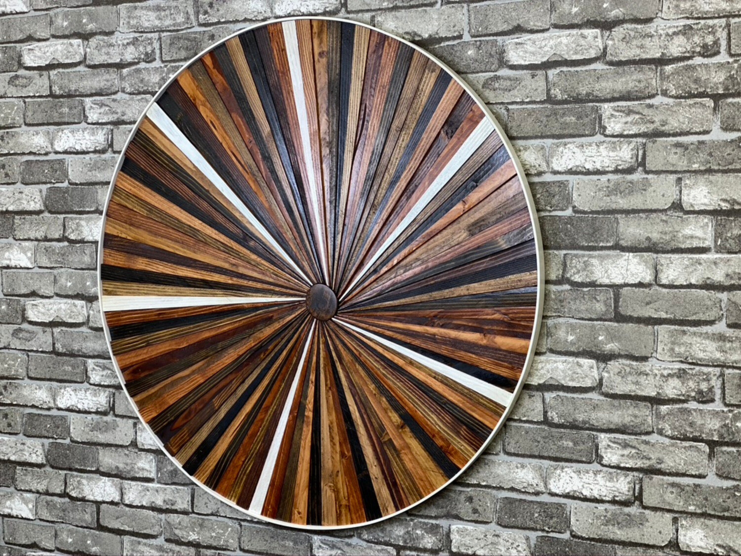Round Wood Art Circle Wood Wall Art Large Wall Art Natural | Etsy