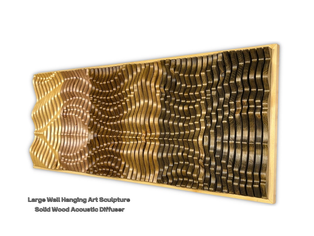Luxury Parametric Wall Art Sculpture for Home & Office, Large Wooden ...