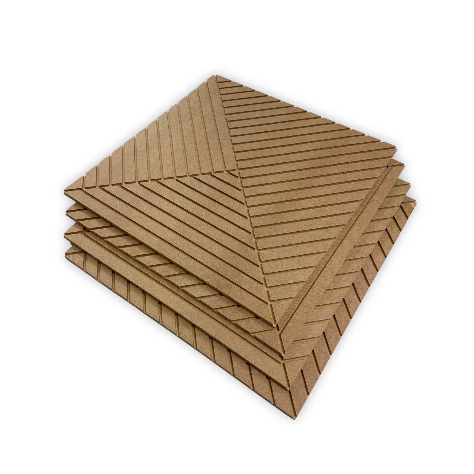 3D Abstract Wall Panels, Modern Acoustic Diffuser Panels, Unfinished ...