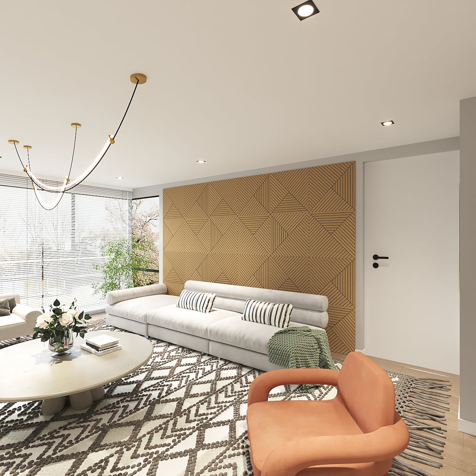 3D Abstract Wall Panels, Modern Acoustic Diffuser Panels, Unfinished ...