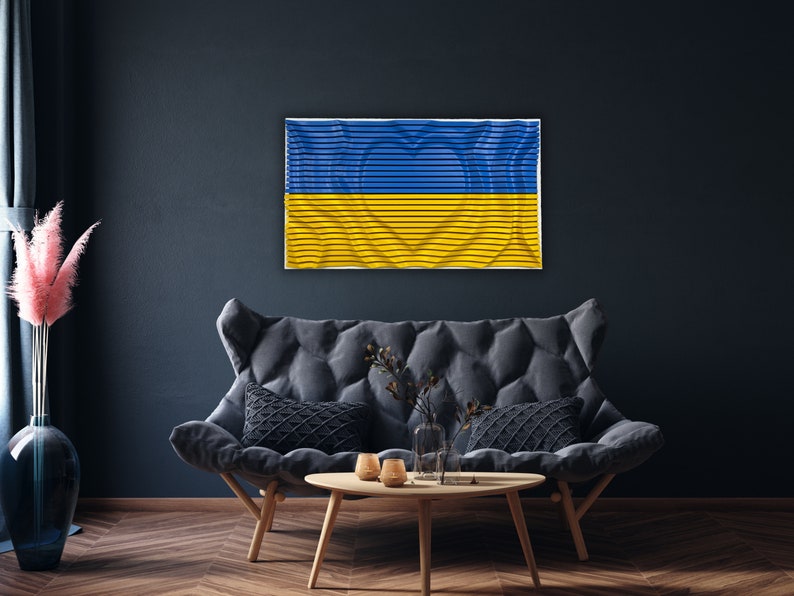 Slava Ukraine Wood Wall Art Sculpture Ukrainian Flag With - Etsy
