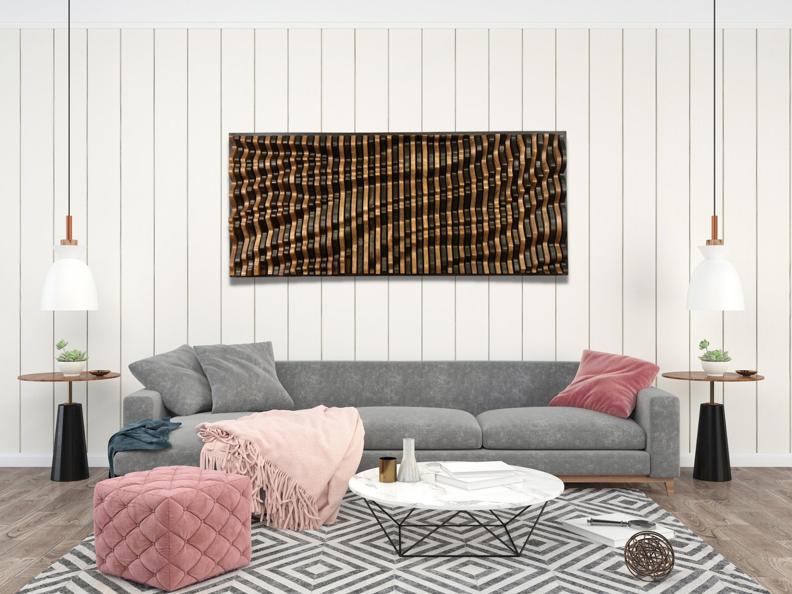 Natural Wood Sound Diffuser, Parametric Wall Art, decorative Wall Panel ...