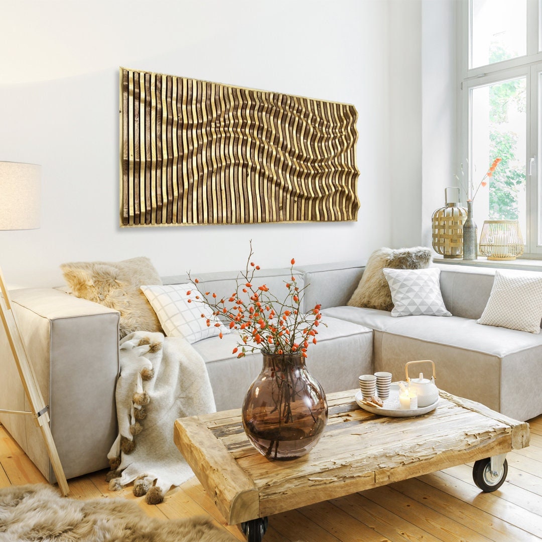 Exclusive Nature Wood Wall Art, Wood Wall Panel Decor, Living Room Wall ...