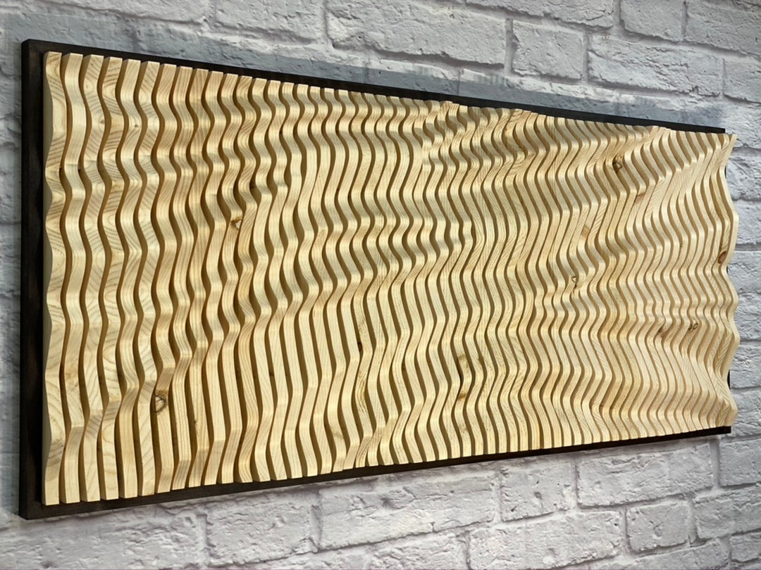 3D Wood Wall Art, Wood Wall Art Living Room, Modern Wood Wall Art, Wood ...