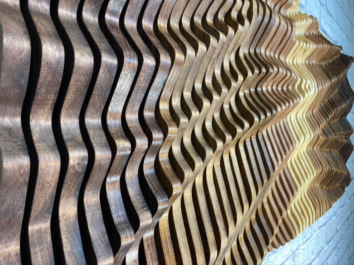 Natural Wood Wall Panel Parametric Wall Panel 3D Wood Wall - Etsy