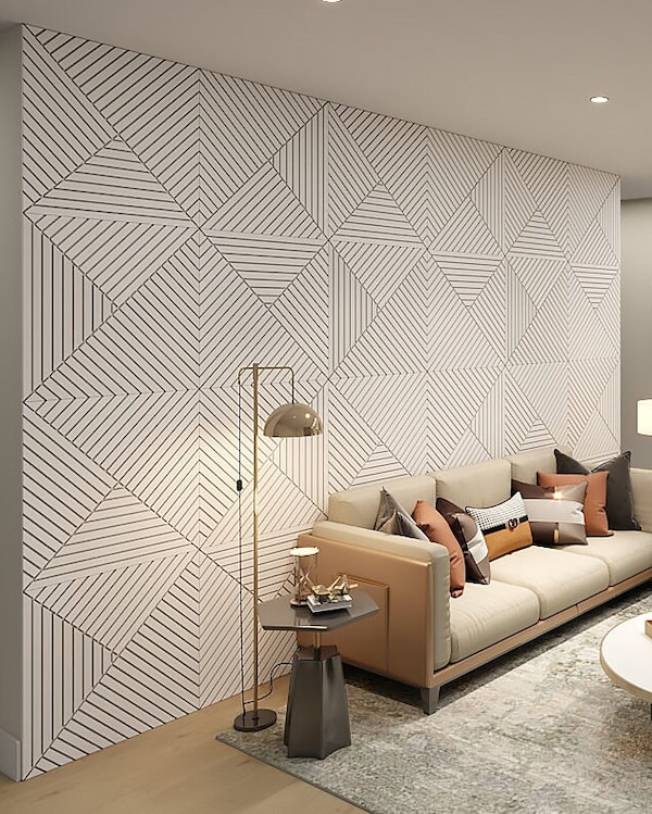 Fluted Wall Panels, Scalloped Wall Paneling, Primed, White Oak, Walnut ...