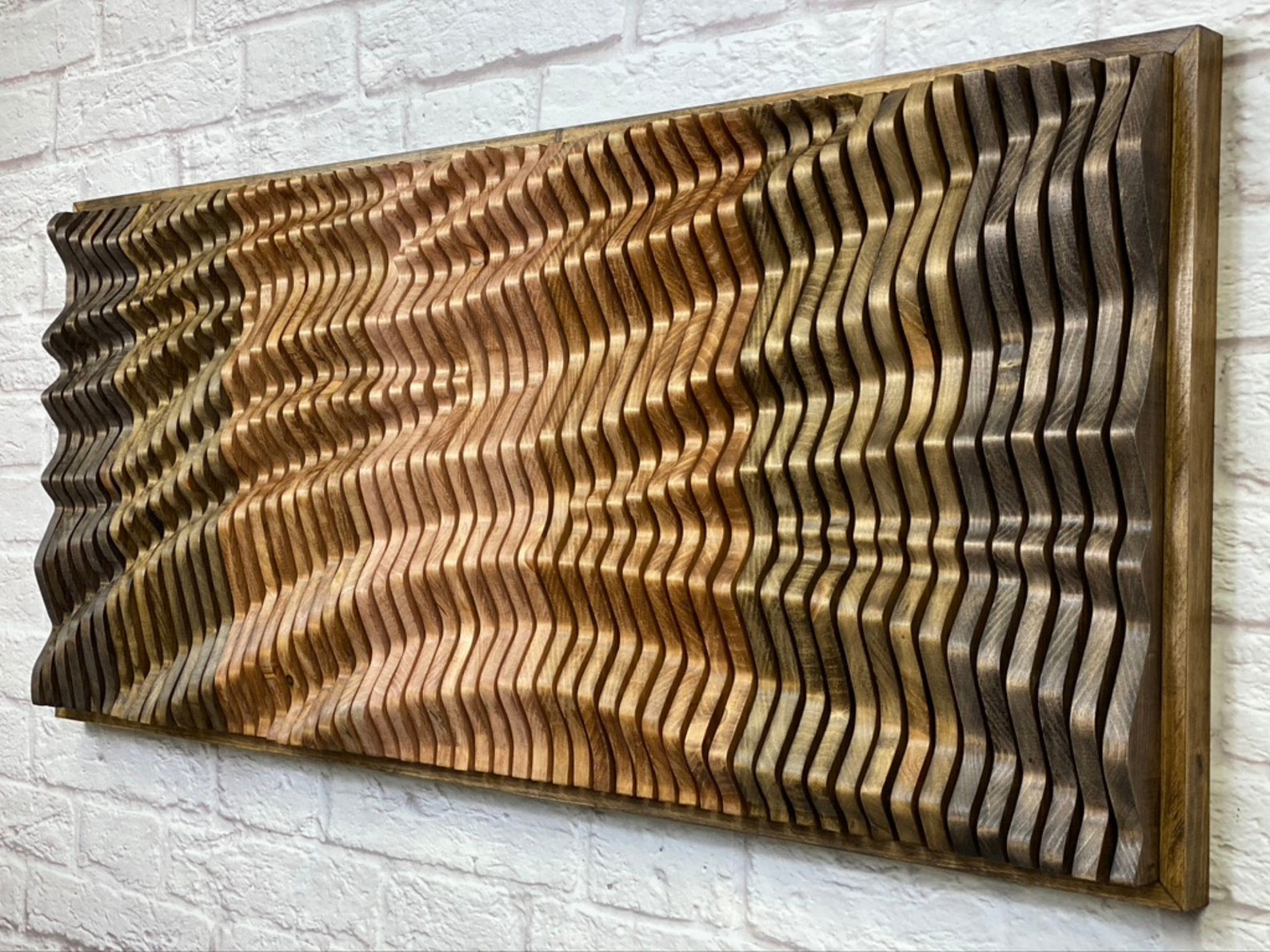 Modern Wooden Wave Art Decor Wooden Sculpture Natural Wood - Etsy