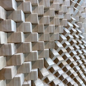 Natural Wood Sound Diffuser Panel Natural Wood Wall Panel | Etsy