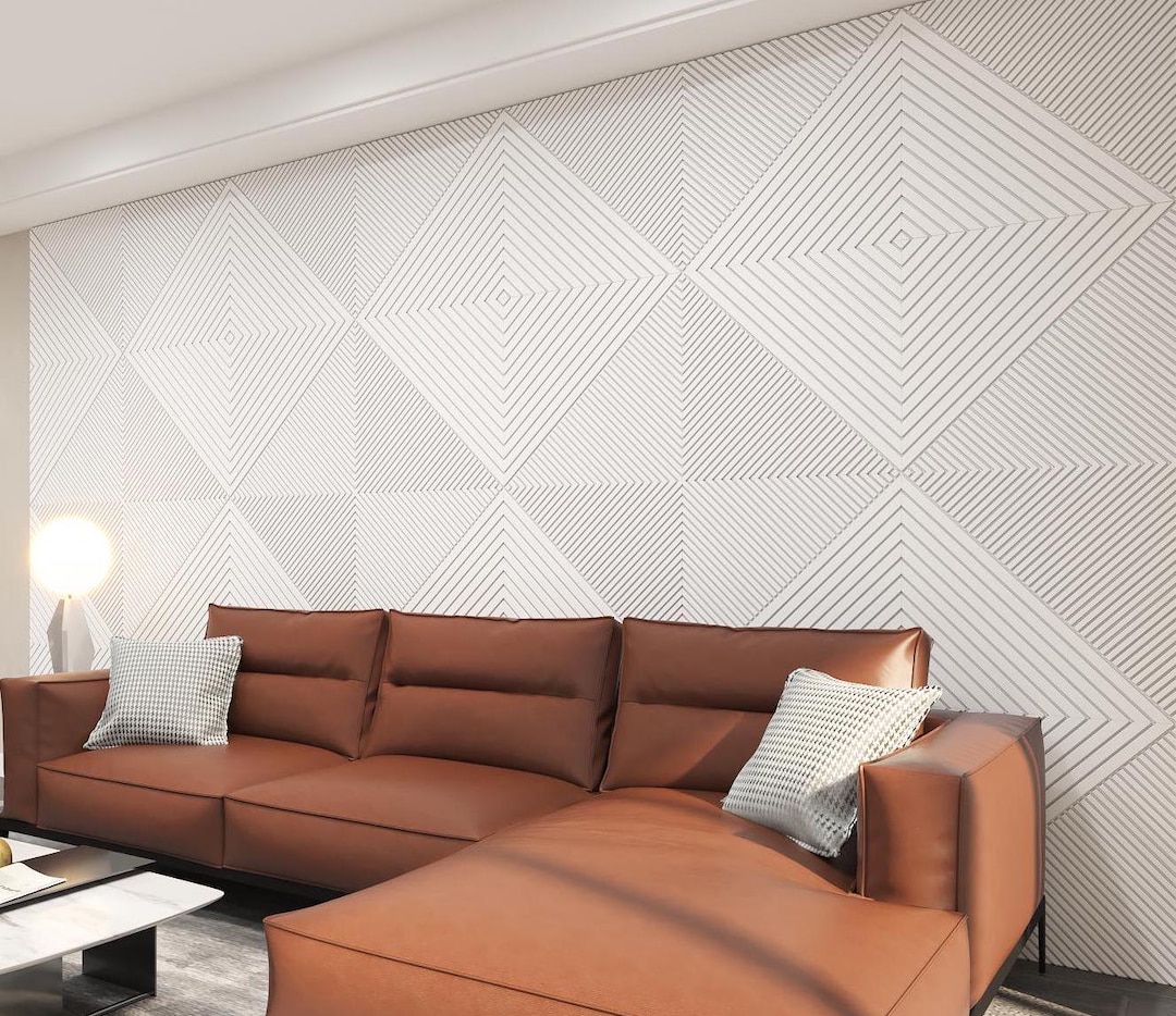 Pure White 3D Geometric Wall Panels, Modern Acoustic Diffuser Panel ...