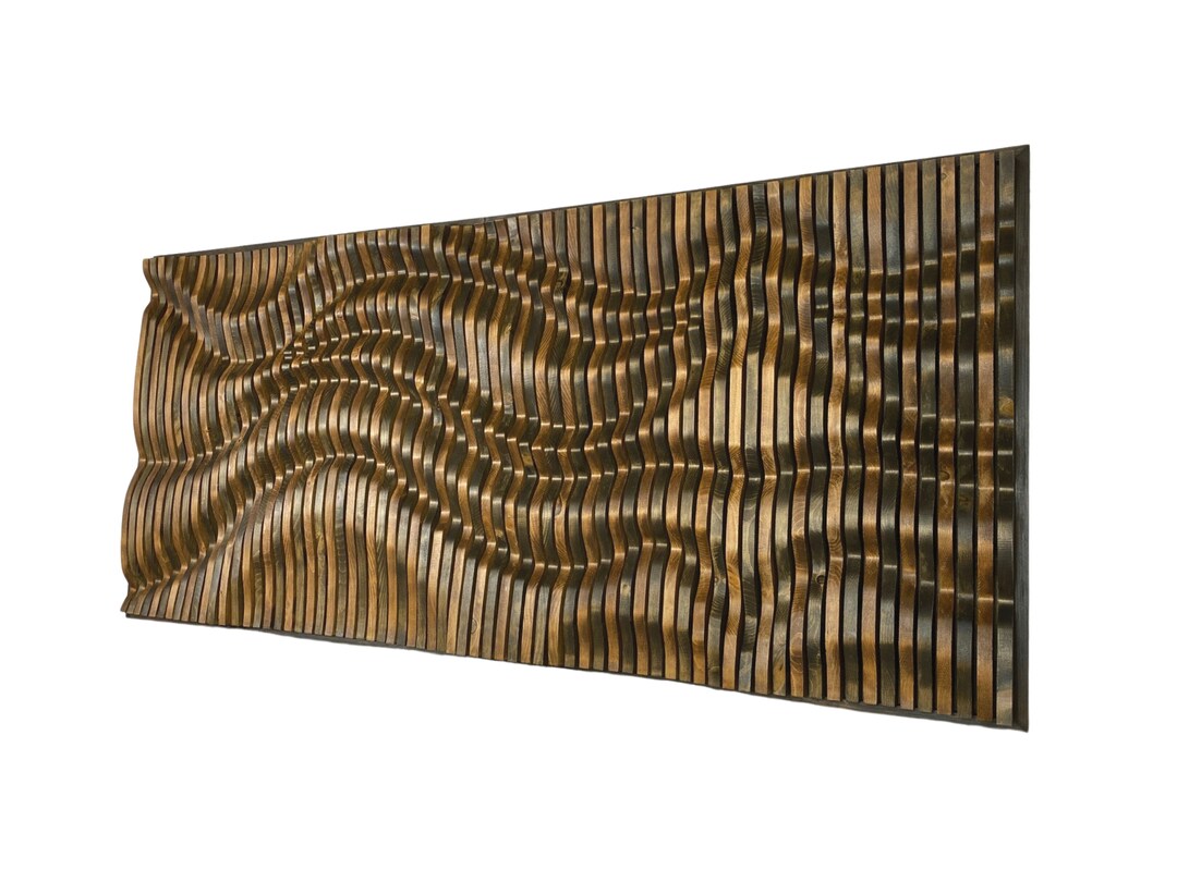 Modern Parametric Wood Wall Sculpture, 100% Solid Wood Wall Art, Unique ...