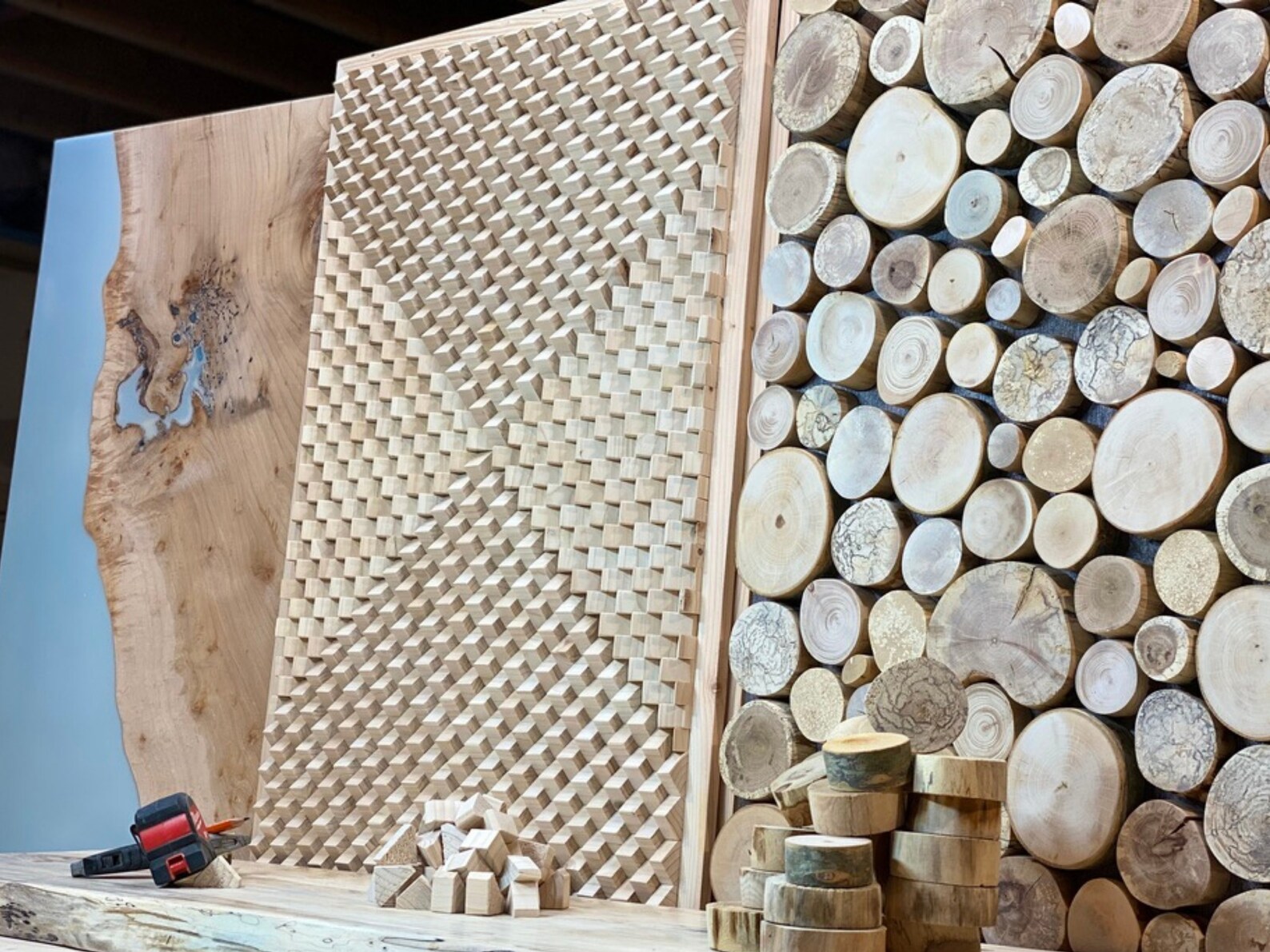 Natural Wood Sound Diffuser Panel Natural Wood Wall Panel | Etsy