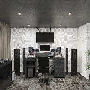 Acoustic Wall Art Panels, White Finish Design, Abstract 3D Wall Panel ...